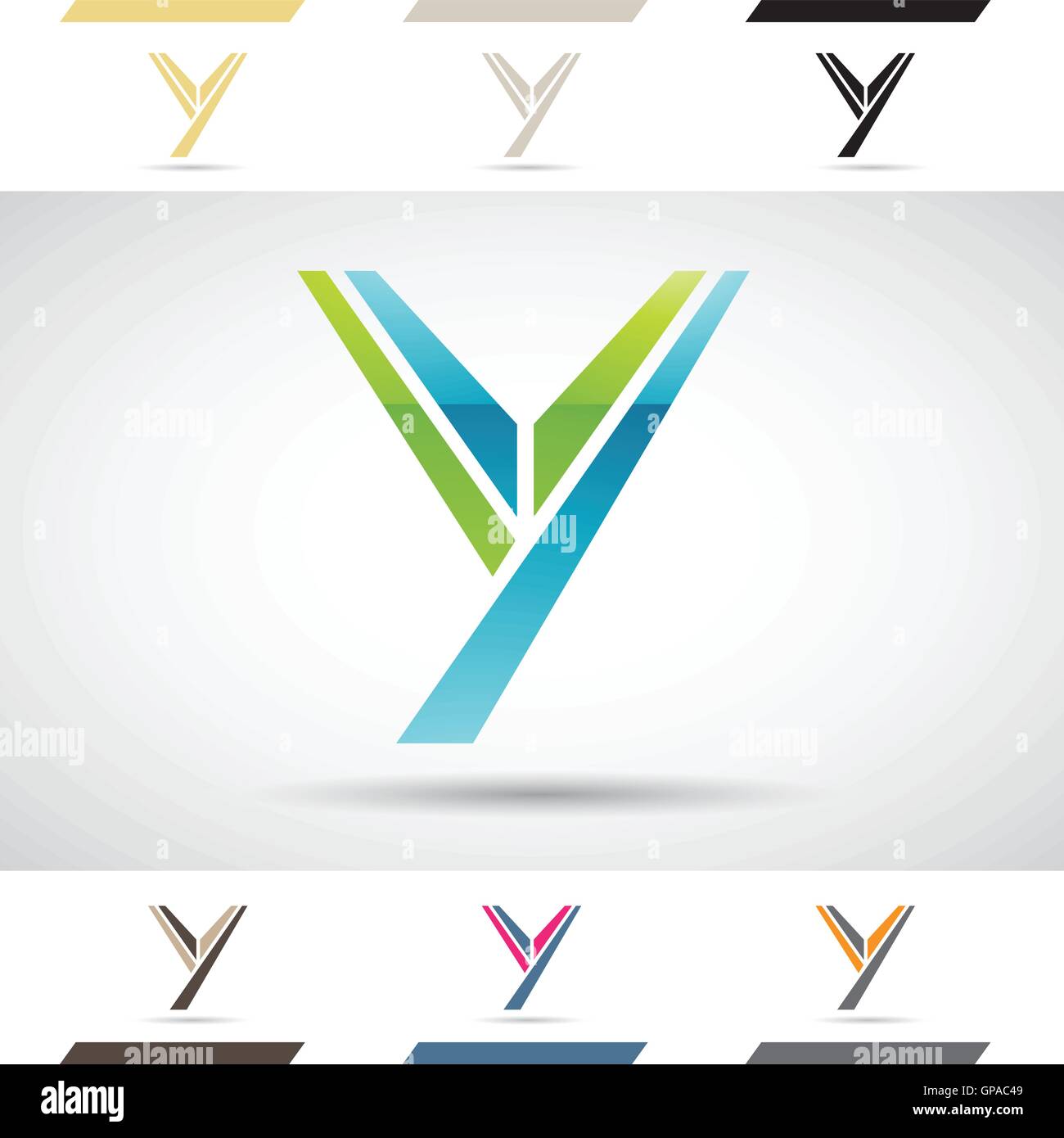 Design Concept of Colorful Stock Logos Icons and Shapes of Letter Y ...