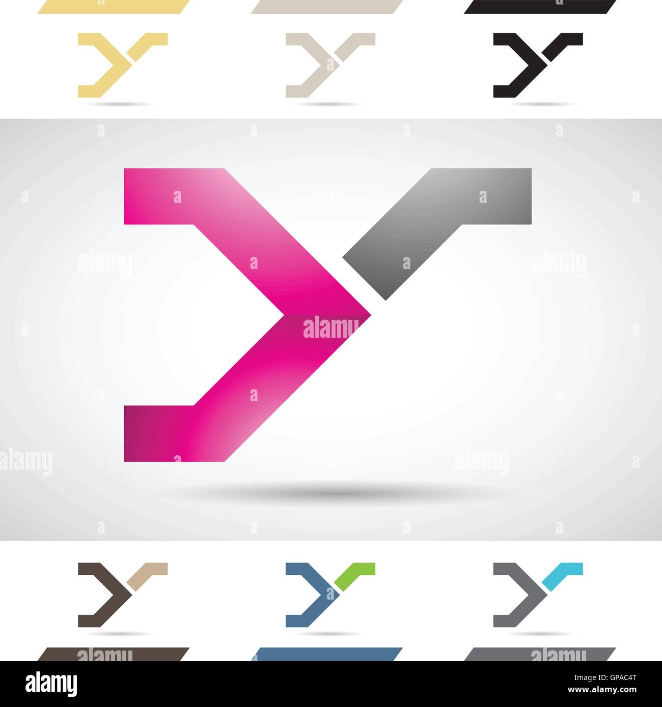Design Concept of Colorful Stock Logos Icons and Shapes of Letter Y ...
