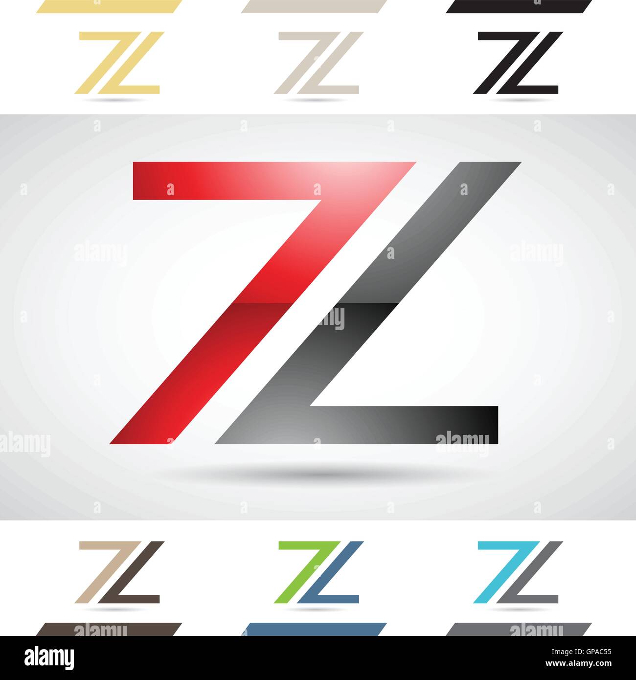 Design Concept of Colorful Stock Logos Icons and Shapes of Letter Z ...