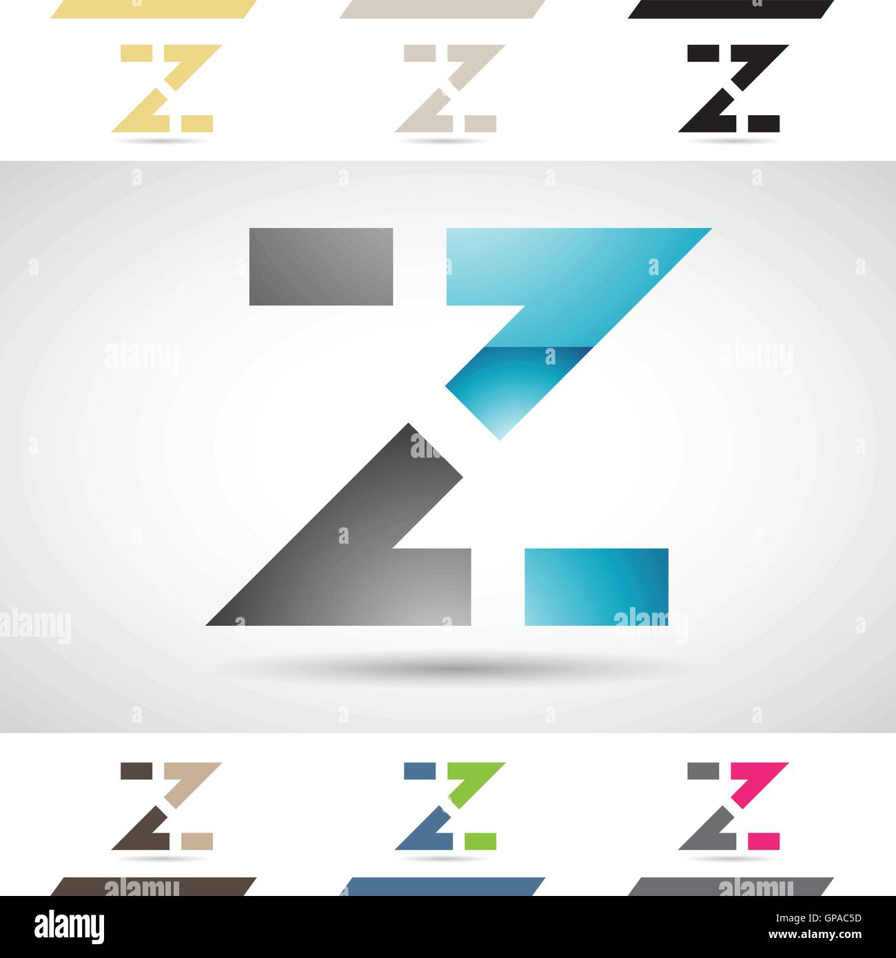 Design Concept of Colorful Stock Logos Icons and Shapes of Letter Z ...