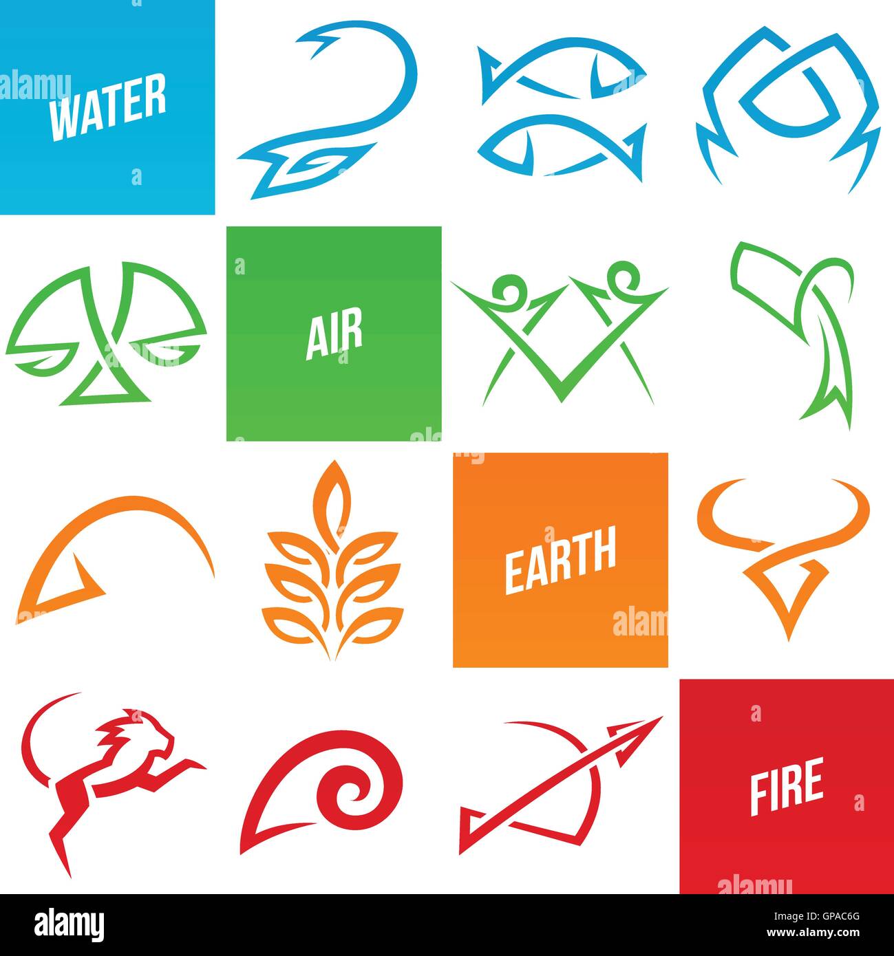 Vector Illustration of Simplistic Zodiac Star Signs Stock Vector Image ...