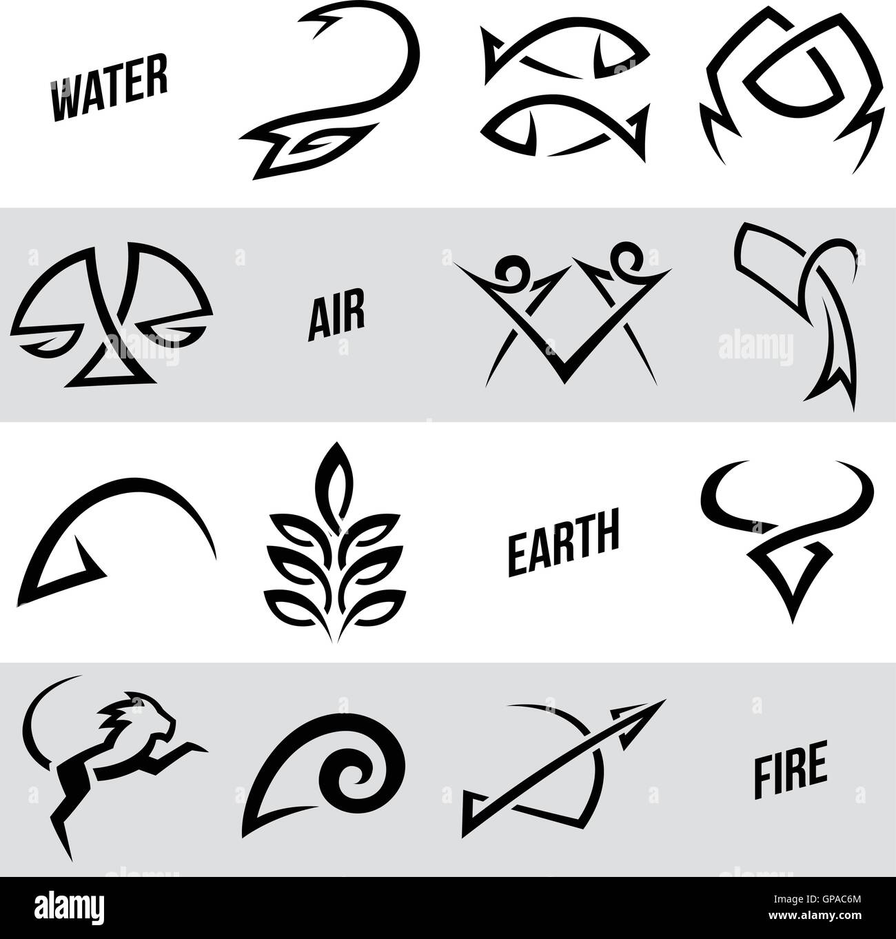 Vector Illustration of Simplistic Zodiac Star Signs Stock Vector Image ...