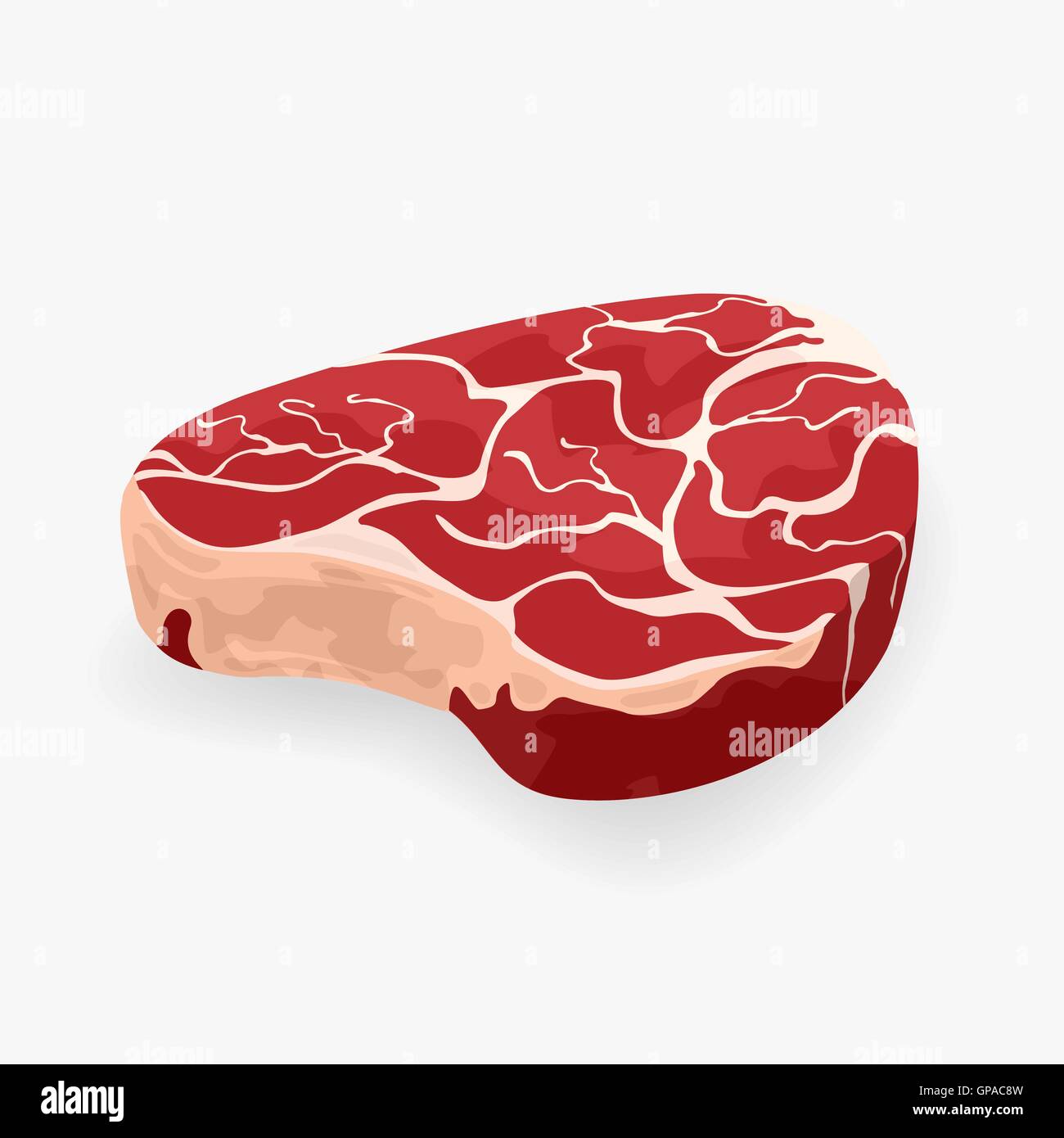 Raw meat steak vector illustration Stock Vector Image & Art - Alamy