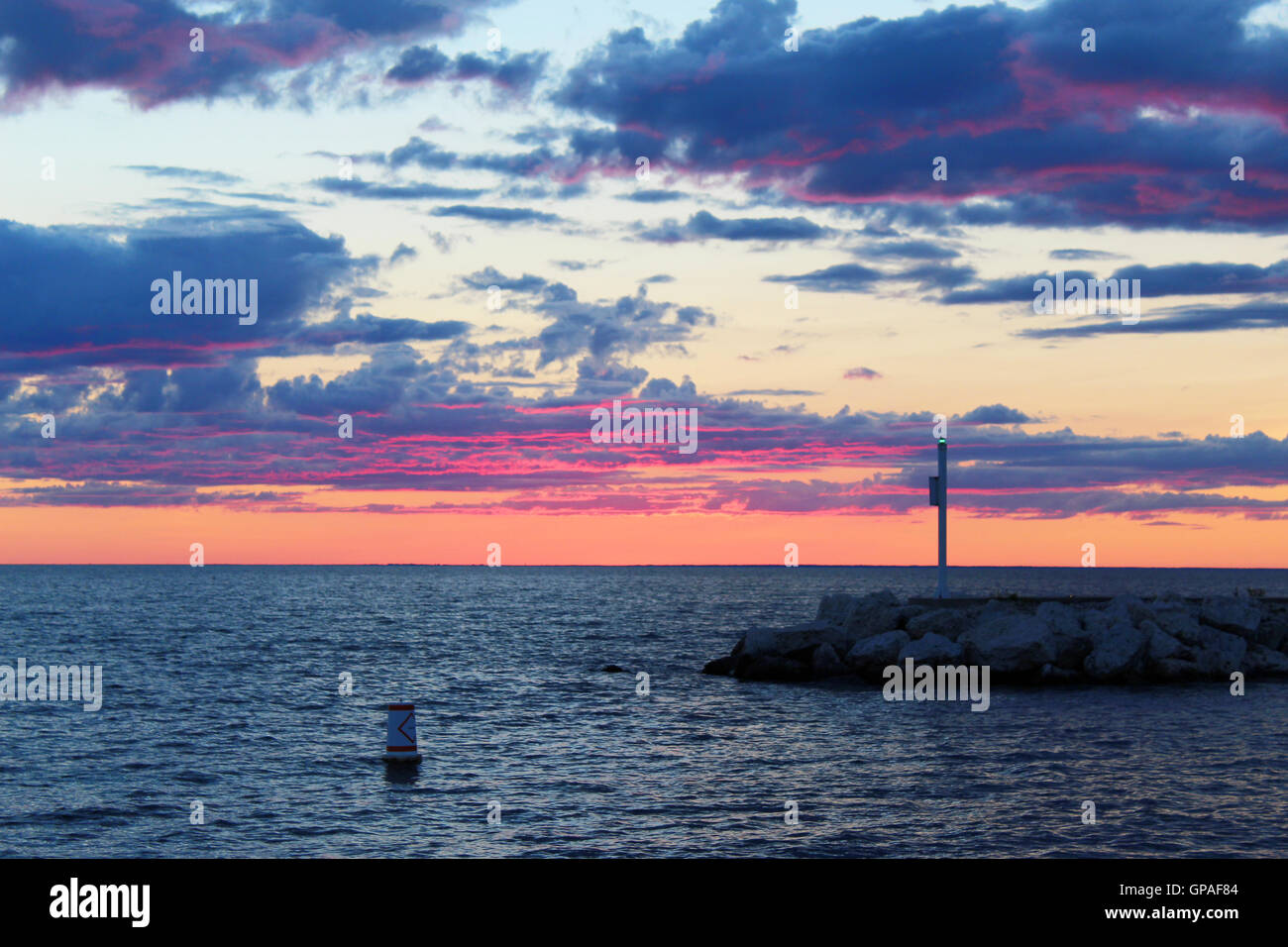 Green Bay sunset in Wisconsin Stock Photo - Alamy