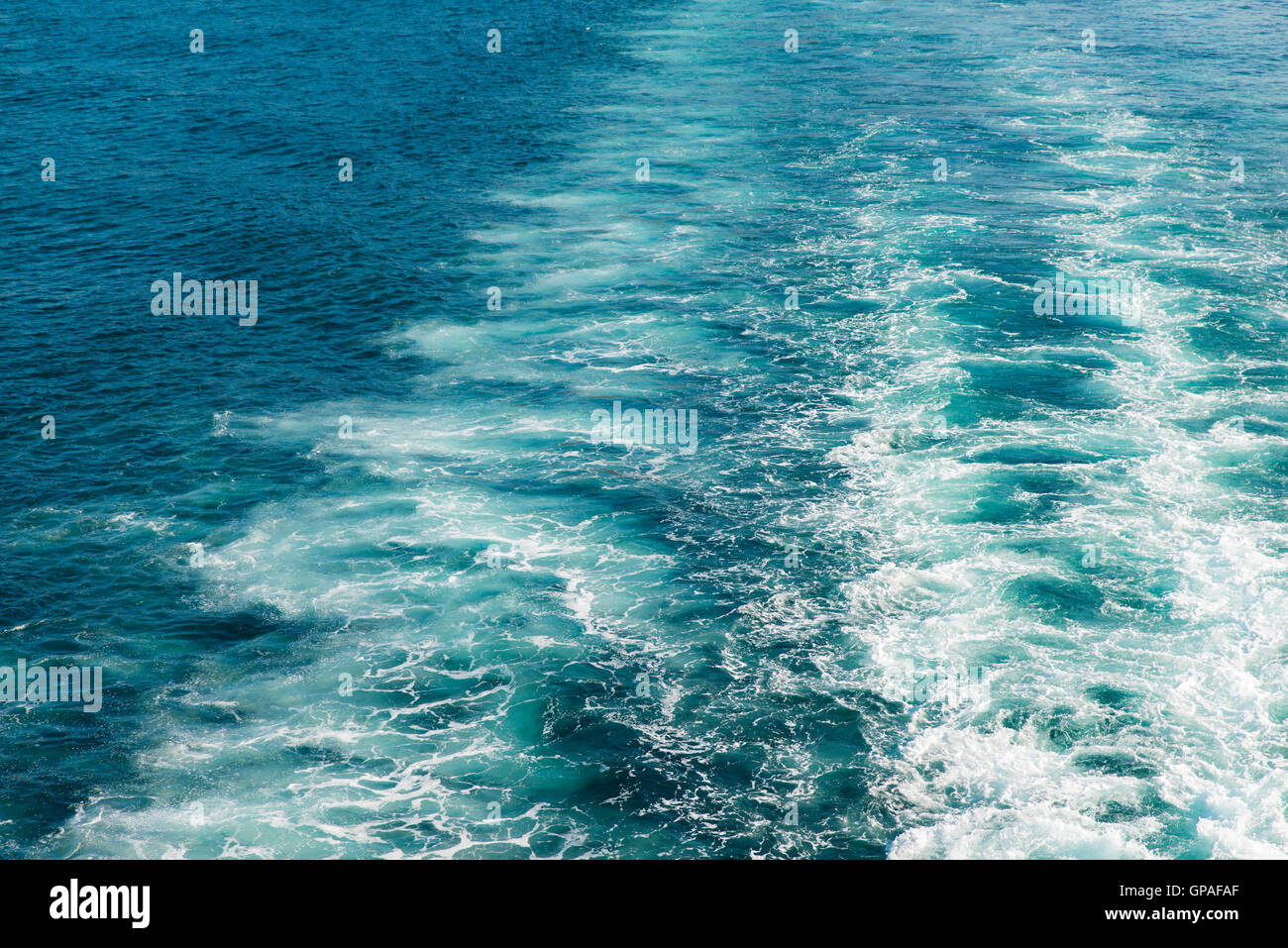 wake in the water drawn from the engine of a boat Stock Photo - Alamy