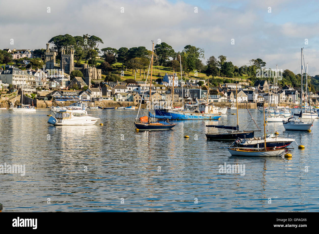 Seascape Fowey Cornwall England Stock Photo - Alamy
