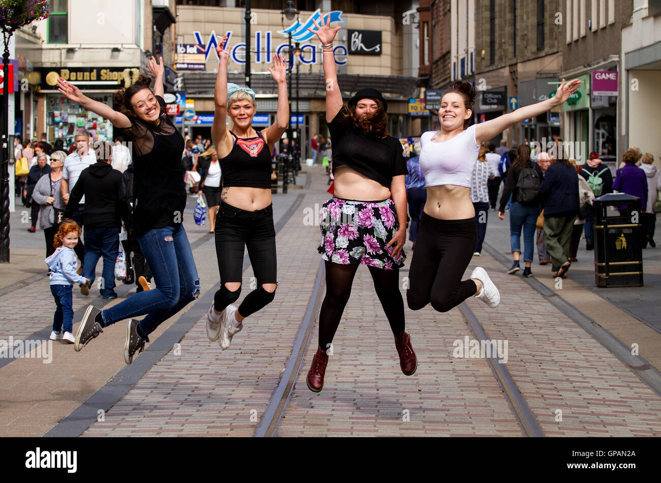 Woman jump dundee city hi-res stock photography and images - Alamy