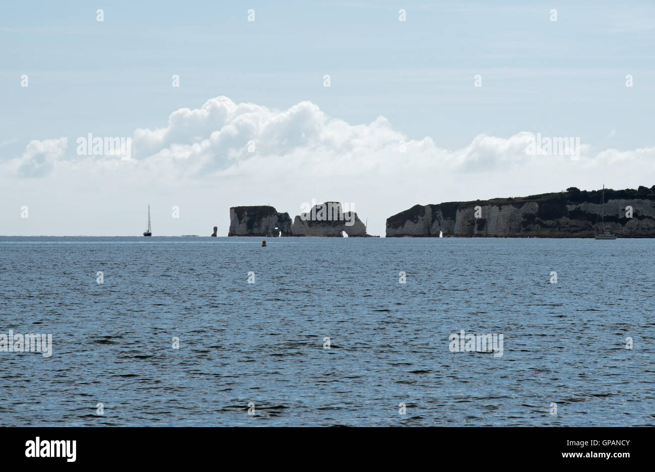 Looking out towards Old Harry Rocks from Middle Beach and Knoll Beach ...
