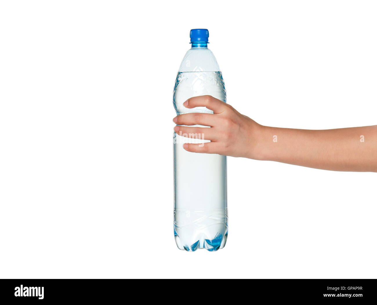 Hand with bottle of water Stock Photo - Alamy