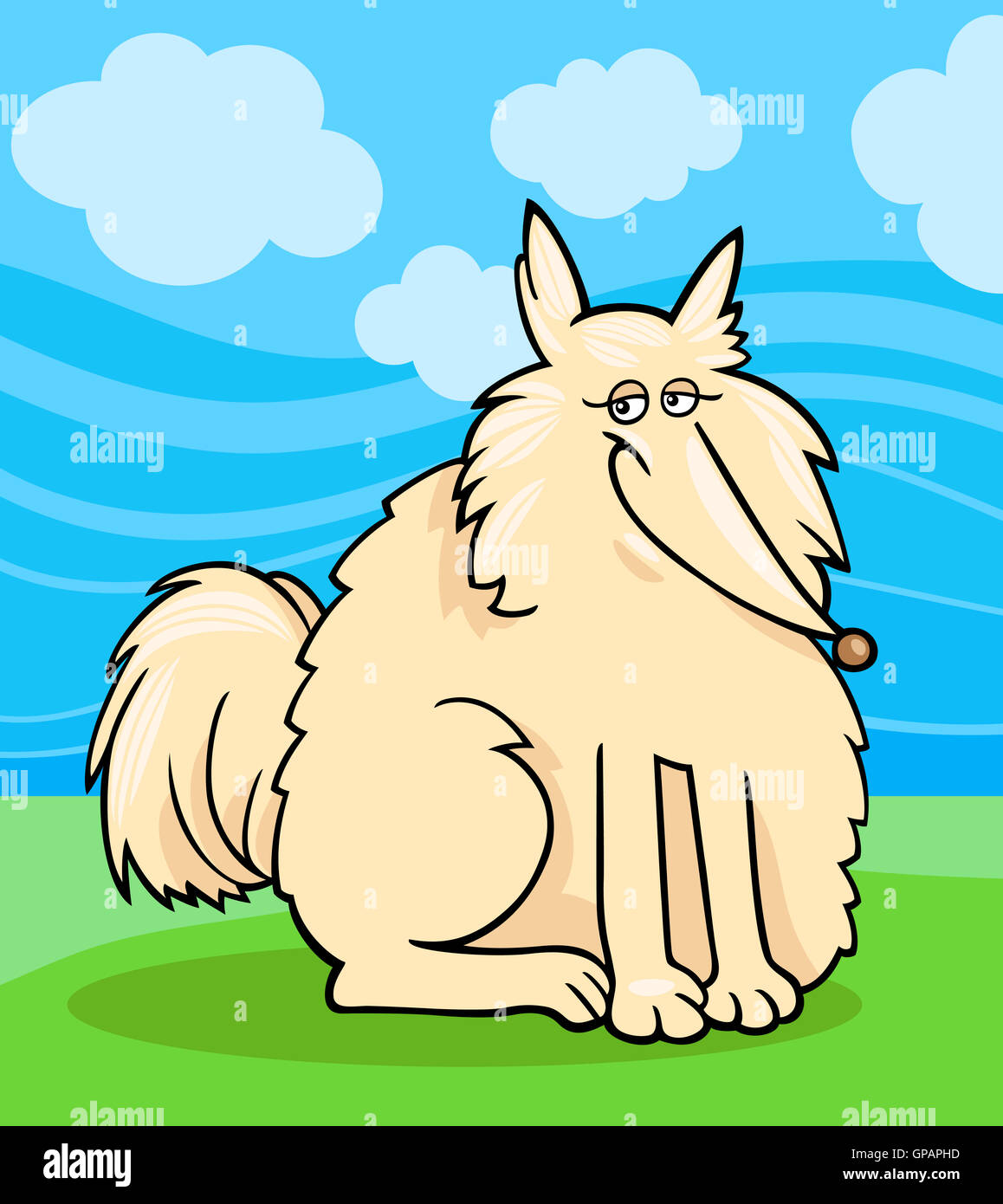 eskimo dog cartoon illustration Stock Photo - Alamy