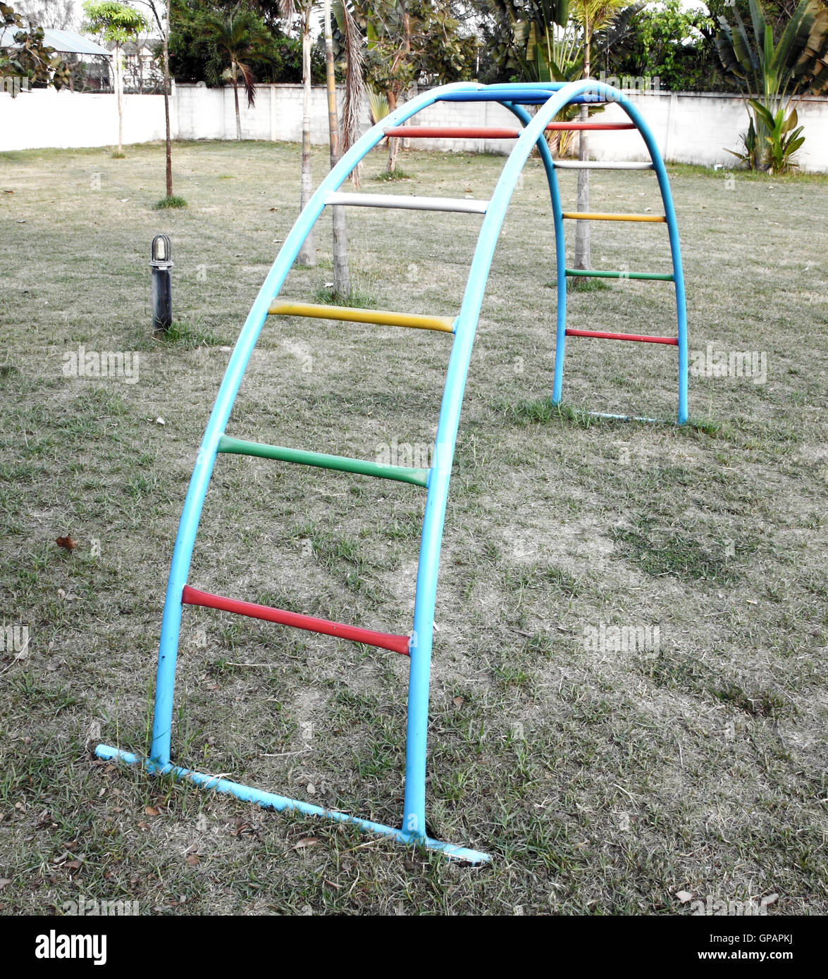 stairs curve toy in playground Stock Photo - Alamy