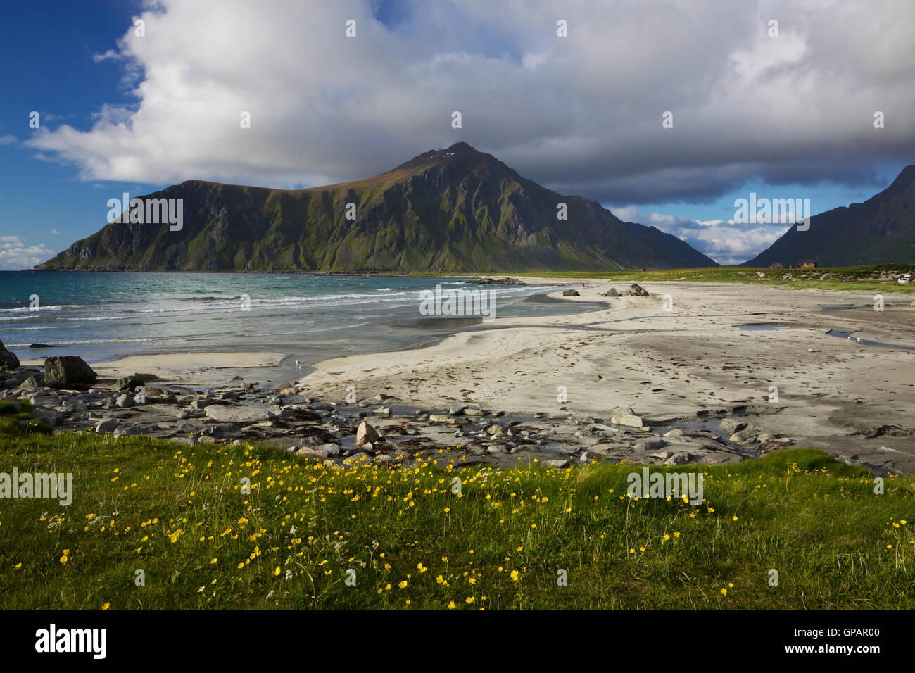 Beach on Lofoten Stock Photo - Alamy