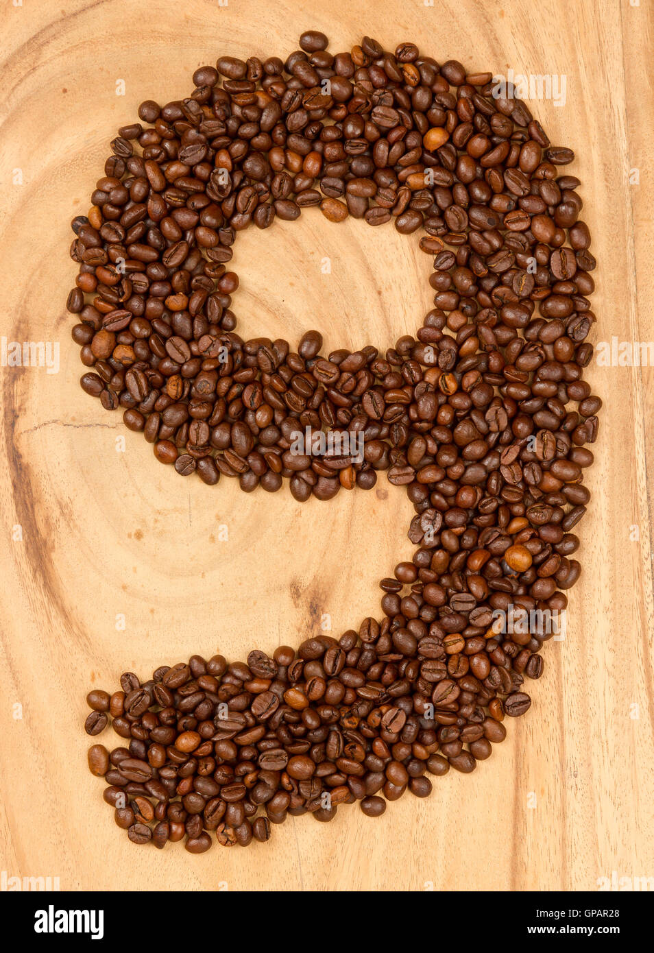 Number from coffee beans Stock Photo - Alamy