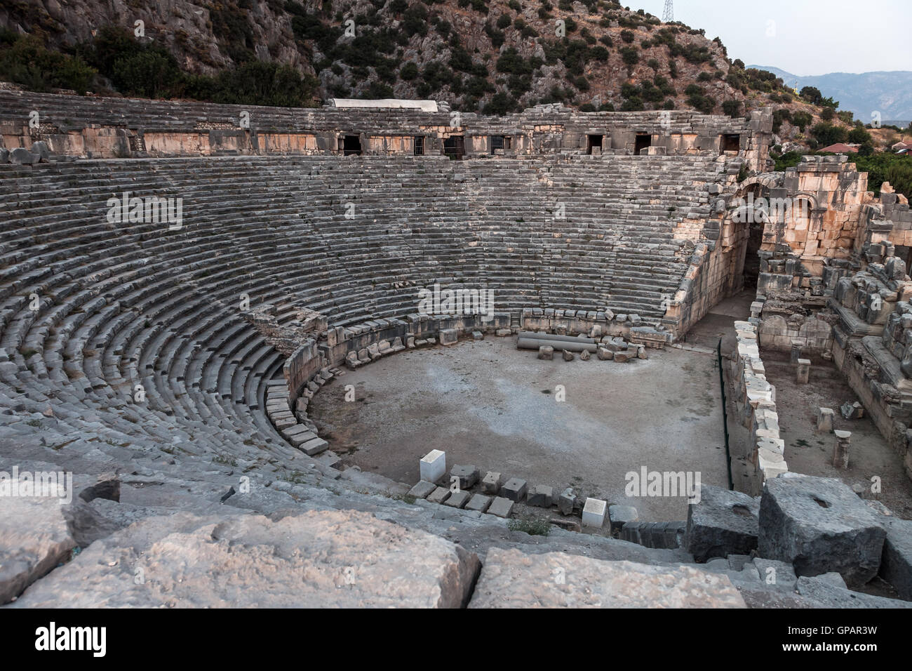 Ancient Myra greek theatre at Turkey Demre Stock Photo - Alamy
