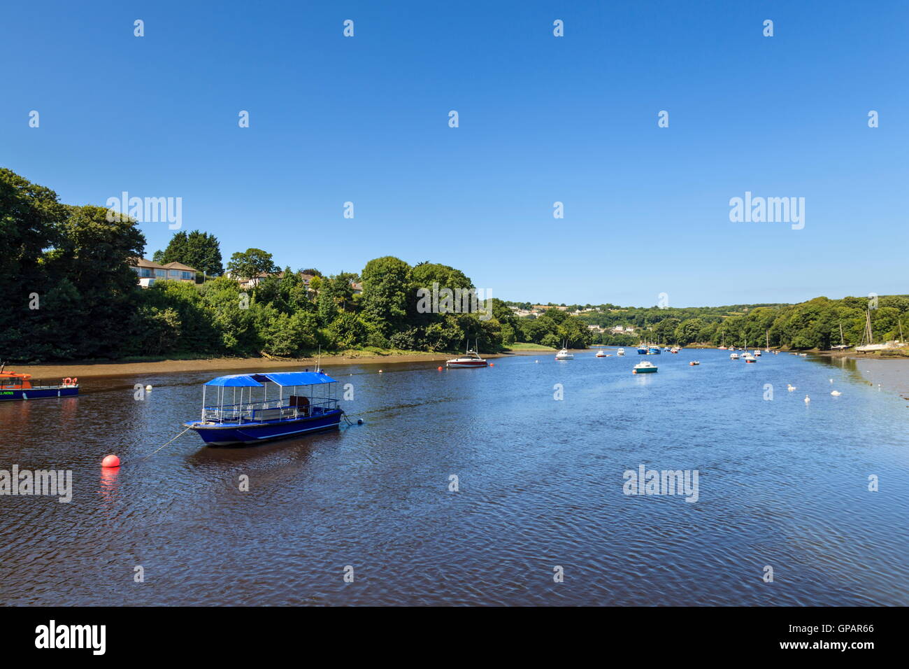 The river Teifi as it passes through Cardigan. Known Locally as the ...