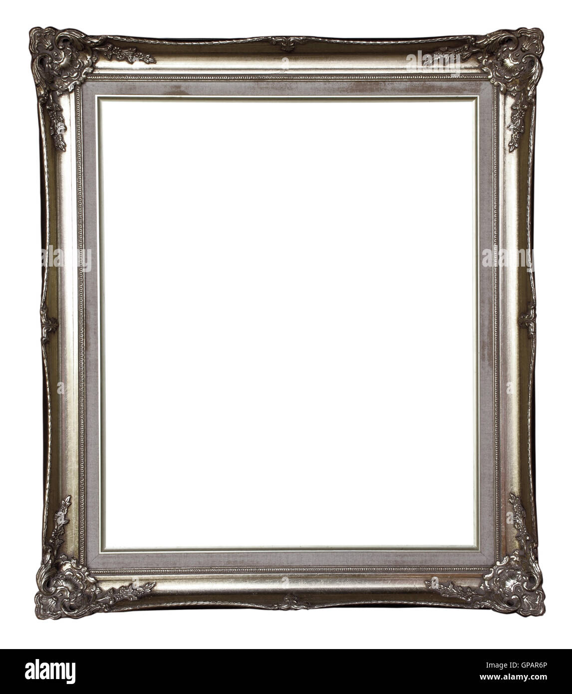 Golden frame isolated on white Stock Photo - Alamy