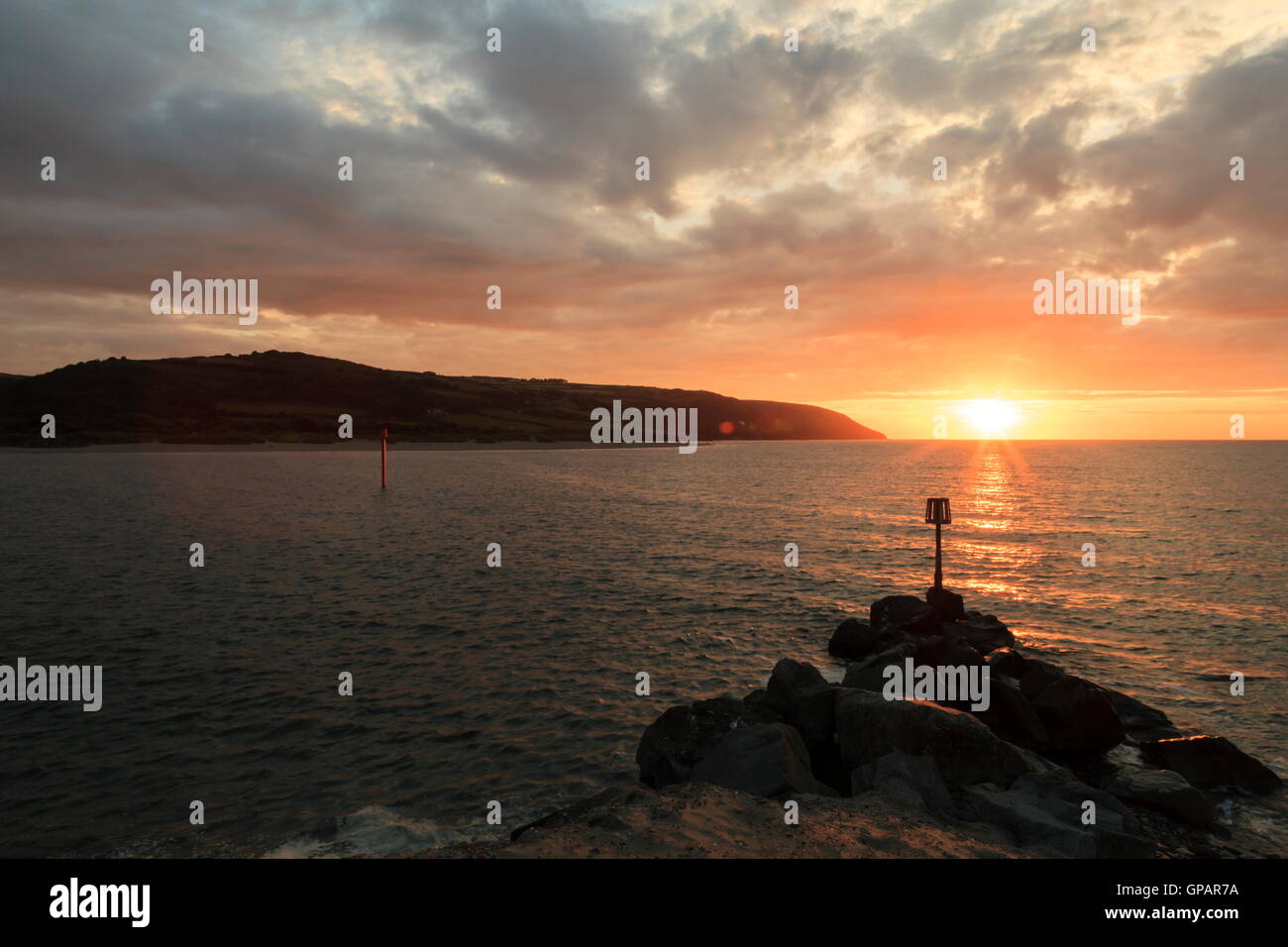 Gwbert on Sea where the river Teifi enters Cardigan Bay Stock Photo - Alamy