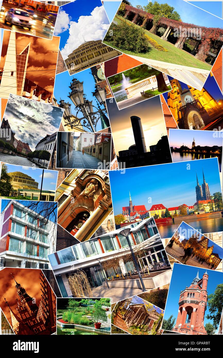 European city in collage Stock Photo - Alamy