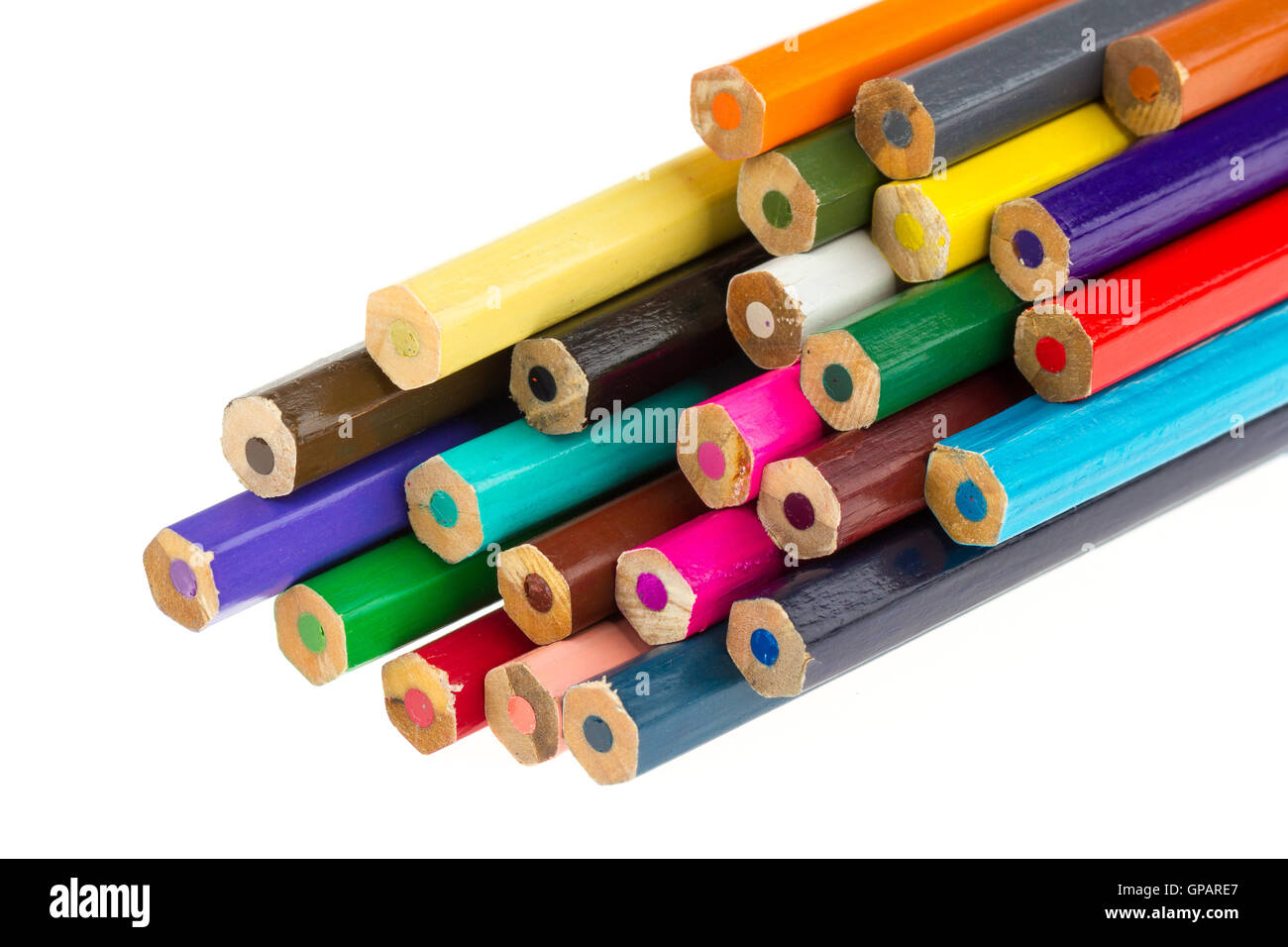 Collection of multicolored pencils Stock Photo - Alamy