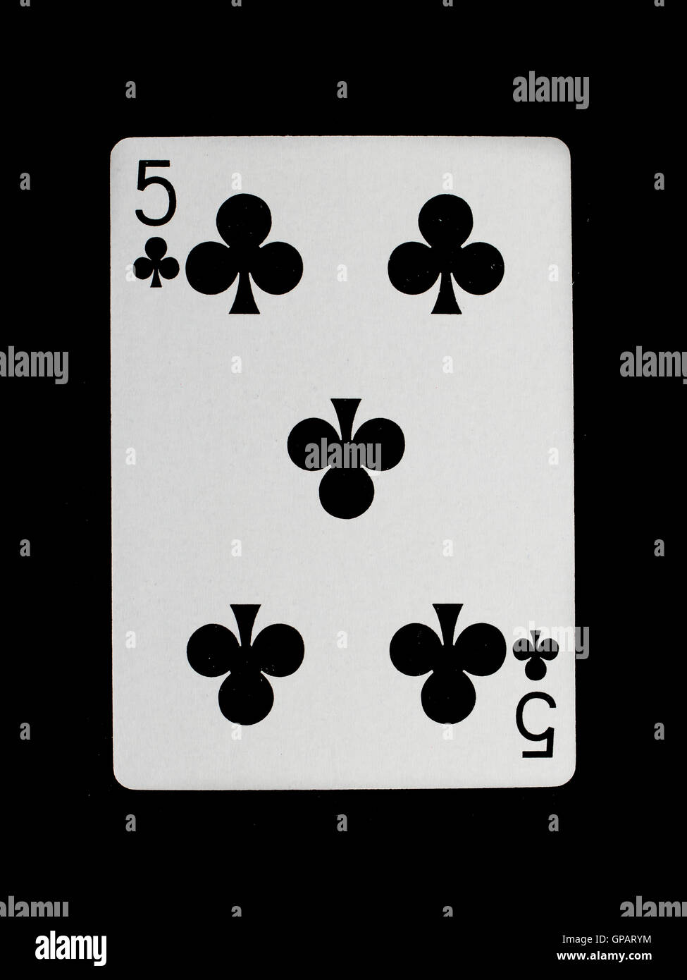 Playing card (five Stock Photo - Alamy