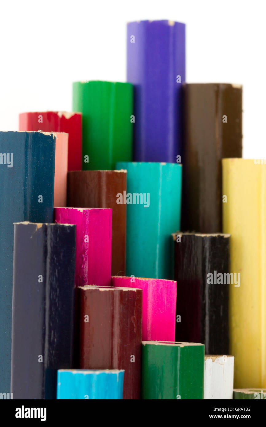 Collection of multicolored pencils Stock Photo - Alamy