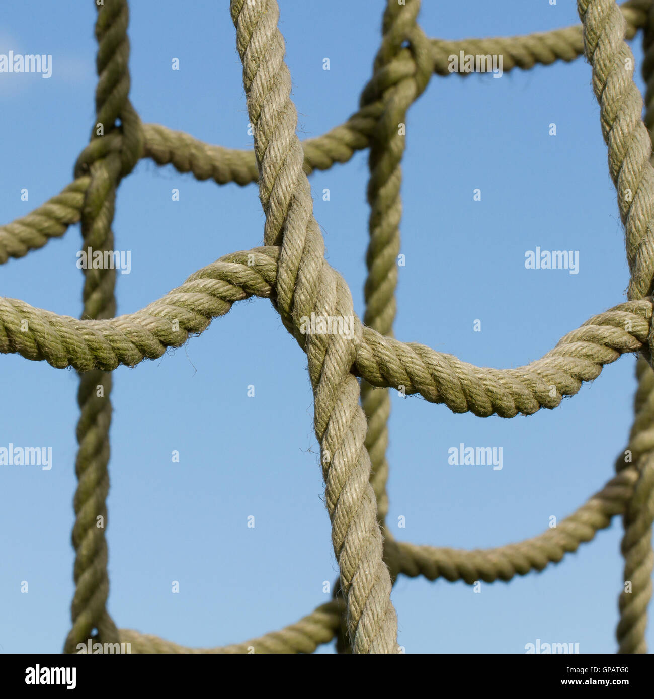 Rope net used for children climbing Stock Photo - Alamy