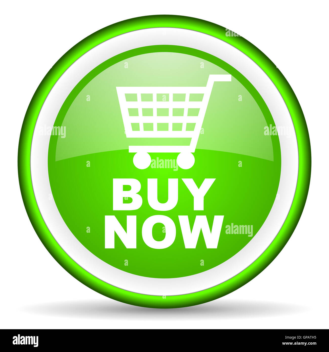 Green shopping cart button Cut Out Stock Images & Pictures - Alamy