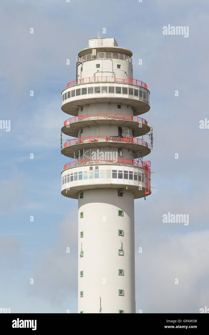 Rebuilding the collapsed Radio Television Tower Stock Photo - Alamy