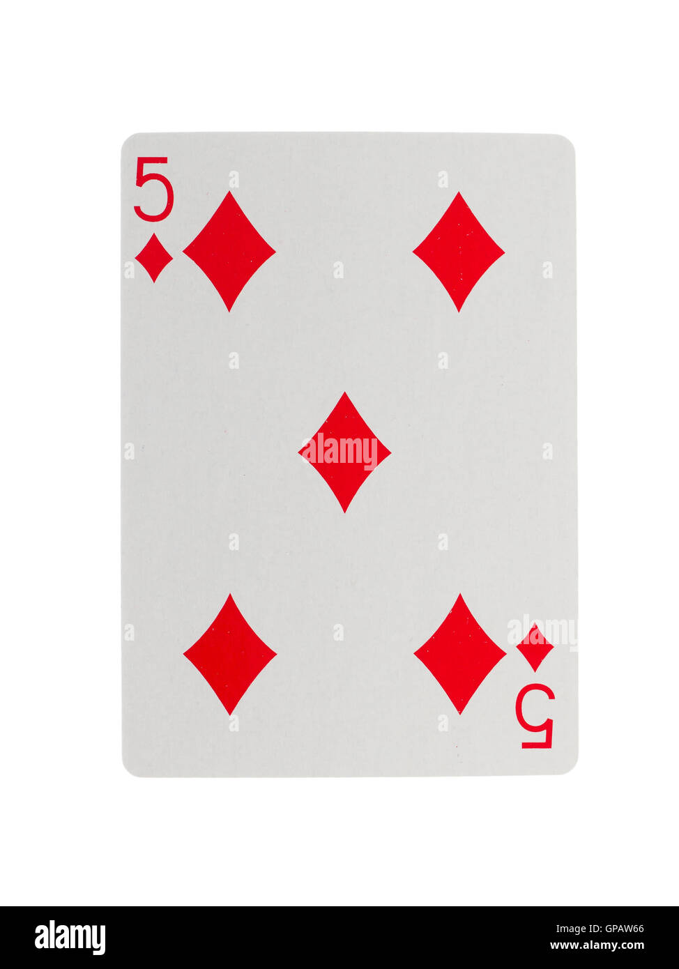 Old playing card (five Stock Photo - Alamy