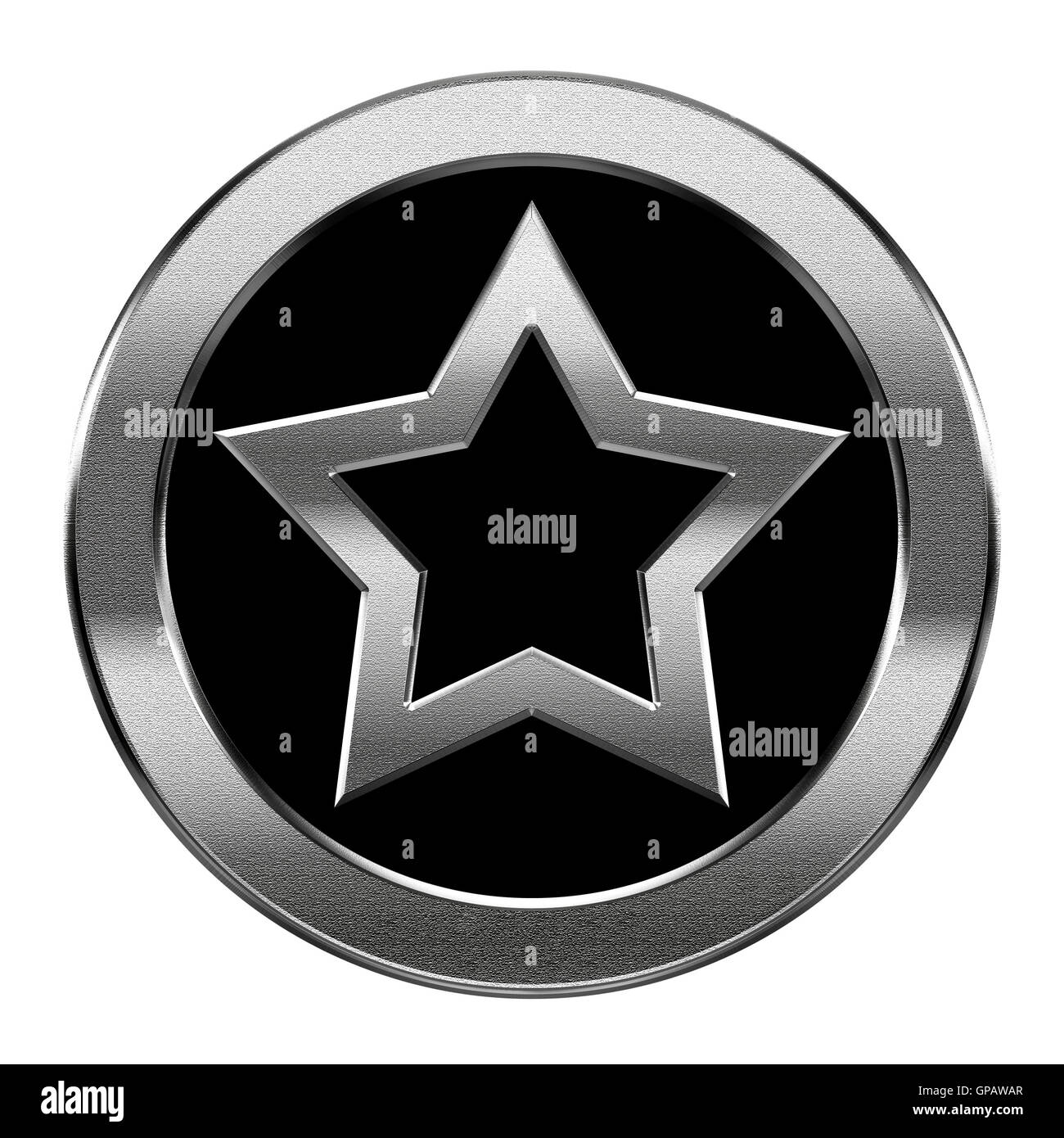 star icon silver, isolated on white background Stock Photo - Alamy