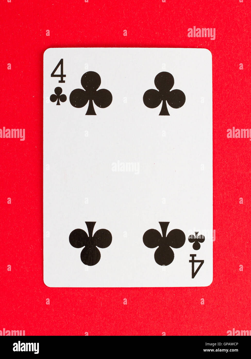 Old playing card (four Stock Photo - Alamy