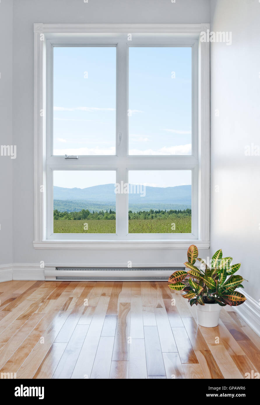 Empty room with beautiful view Stock Photo - Alamy