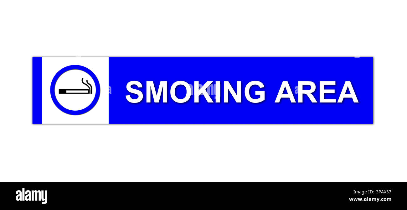 Smoking area sign Cut Out Stock Images & Pictures - Alamy