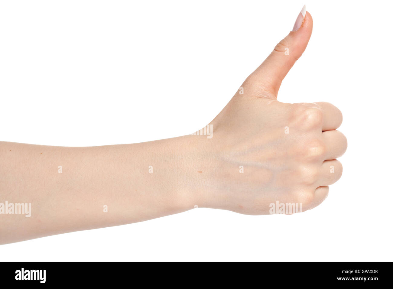 Woman hand success gesture Stock Photo - Alamy