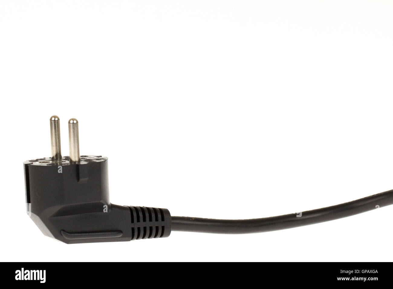 Black electric cable isolated Stock Photo - Alamy