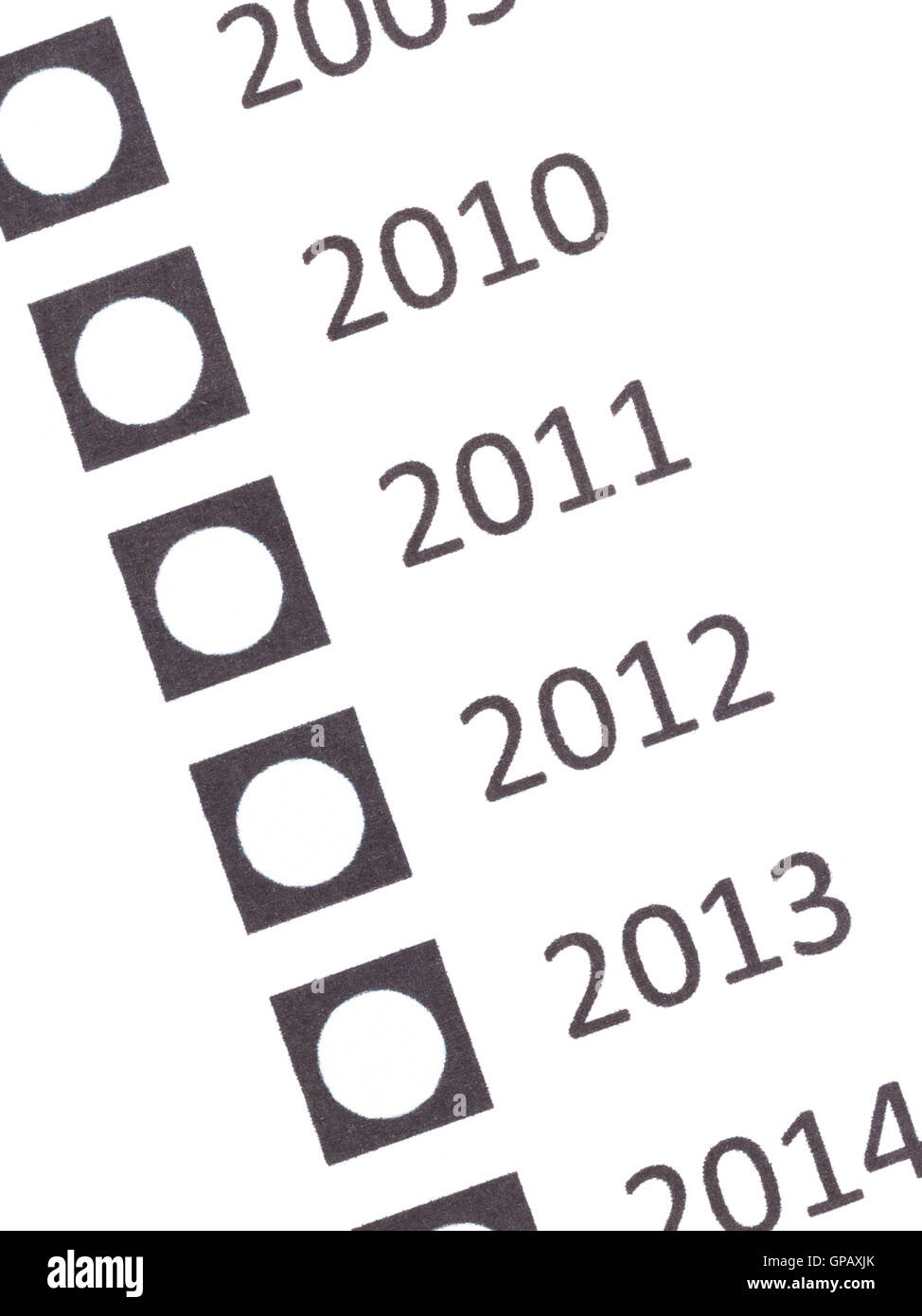Empty voting form date hi-res stock photography and images - Alamy