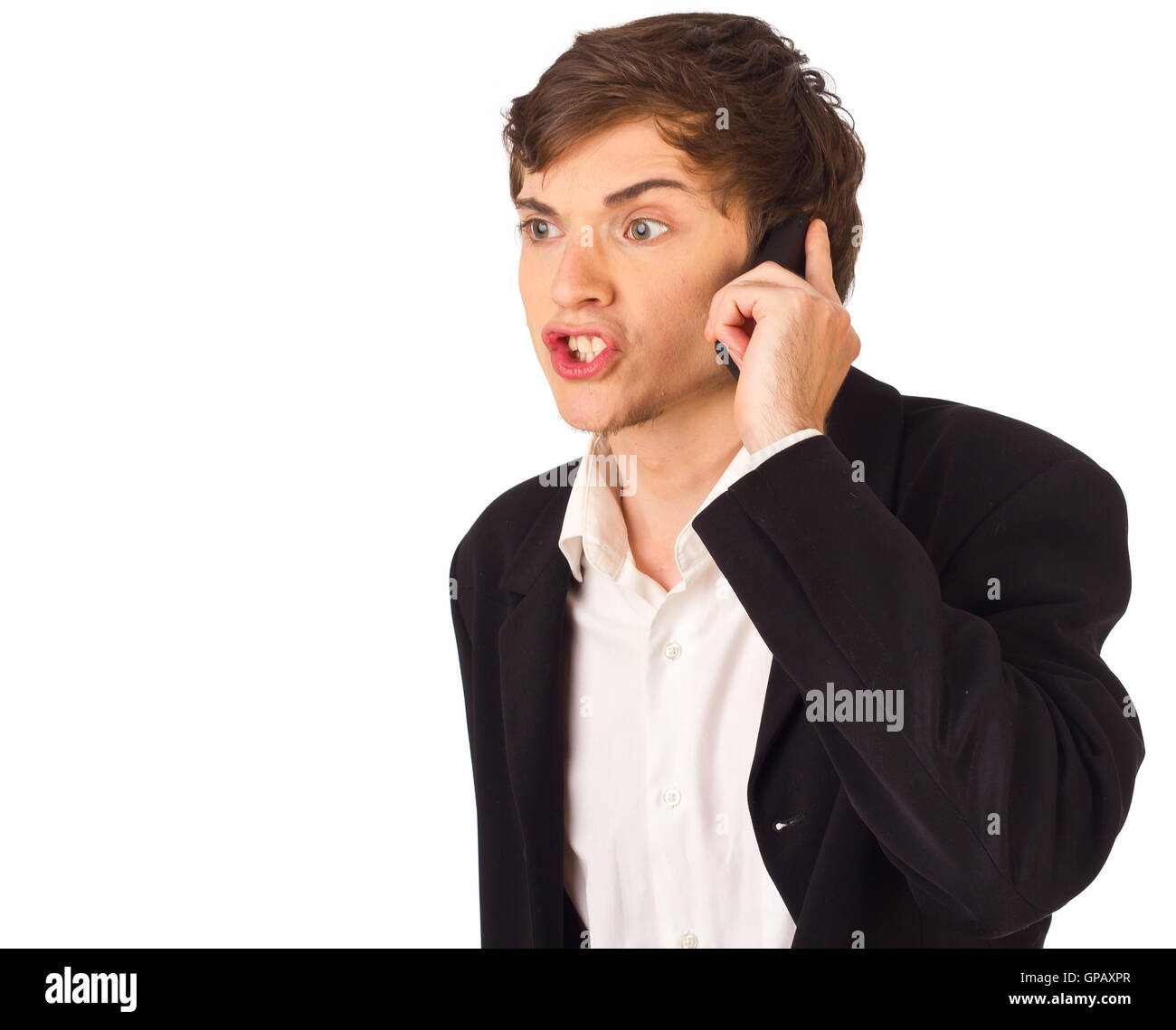 Angry business man Stock Photo - Alamy