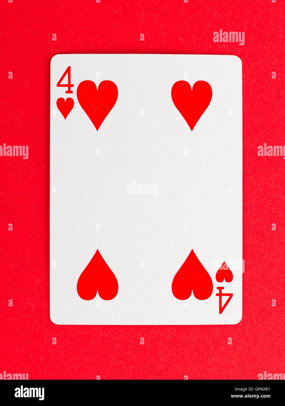 Old playing card (four Stock Photo - Alamy