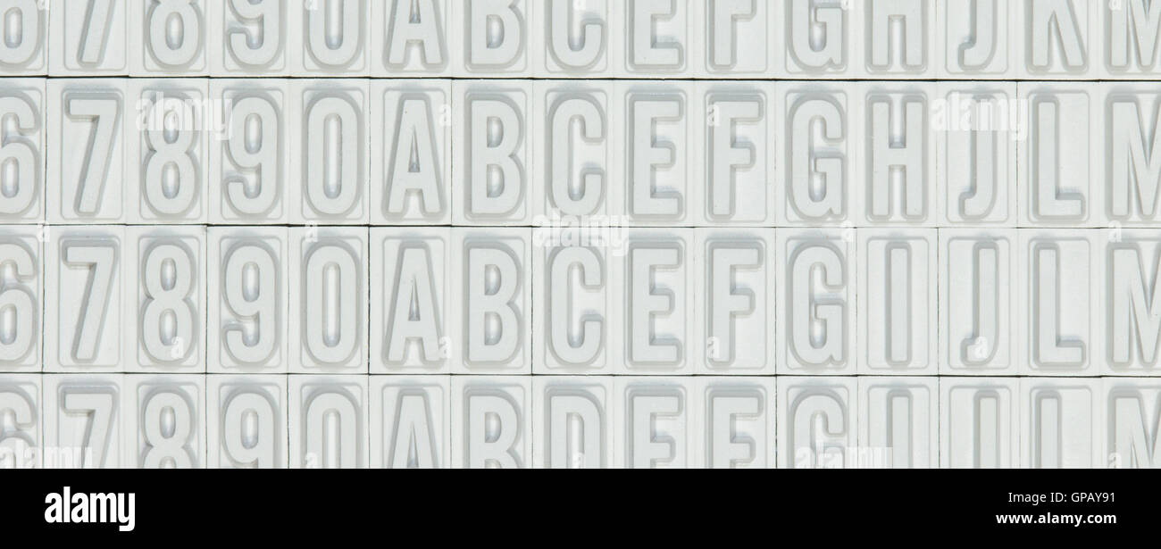 Letters used for a stamp Stock Photo - Alamy
