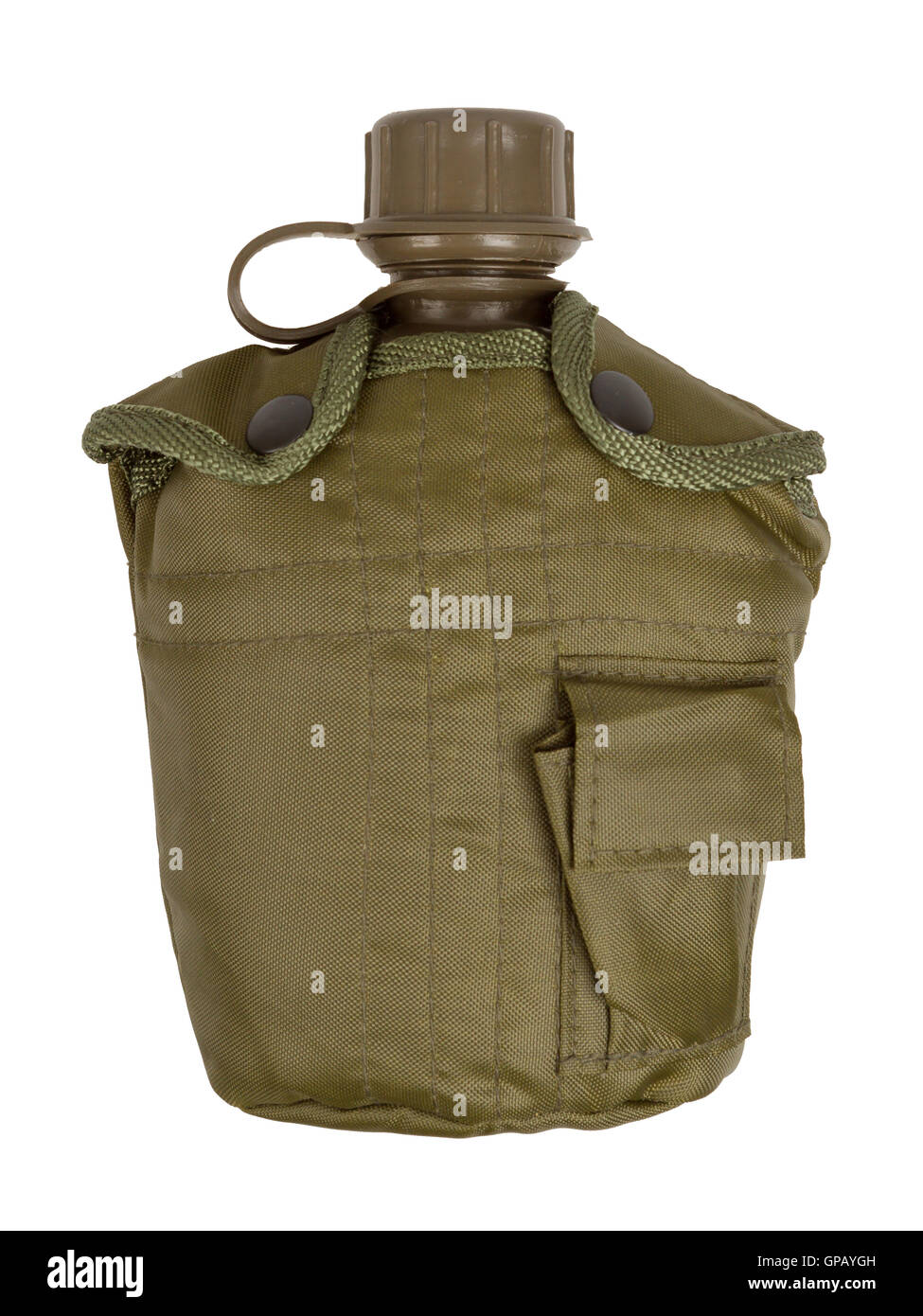 Army water canteen isolated Stock Photo - Alamy