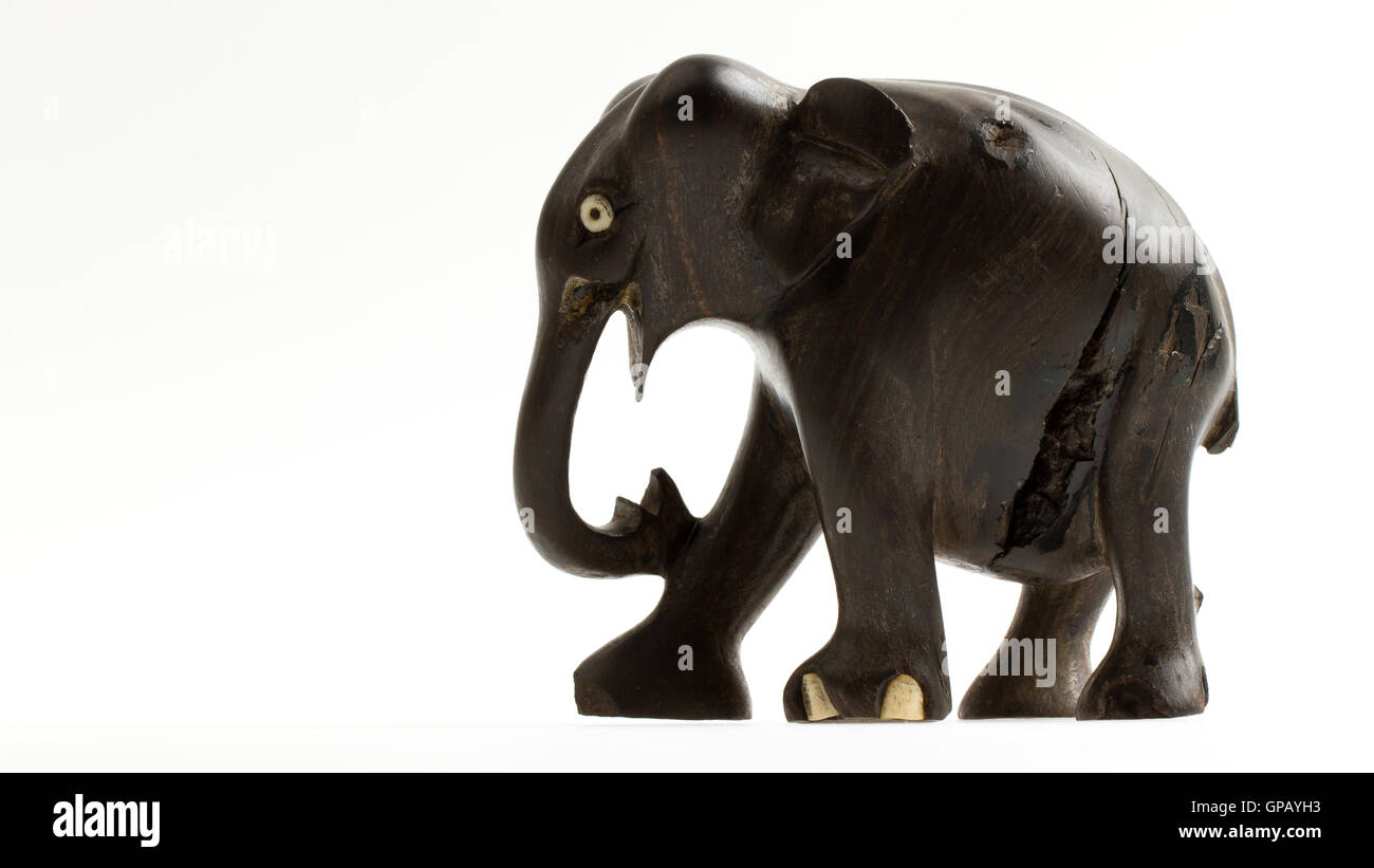 Very old ivory statue of an elephant Stock Photo - Alamy