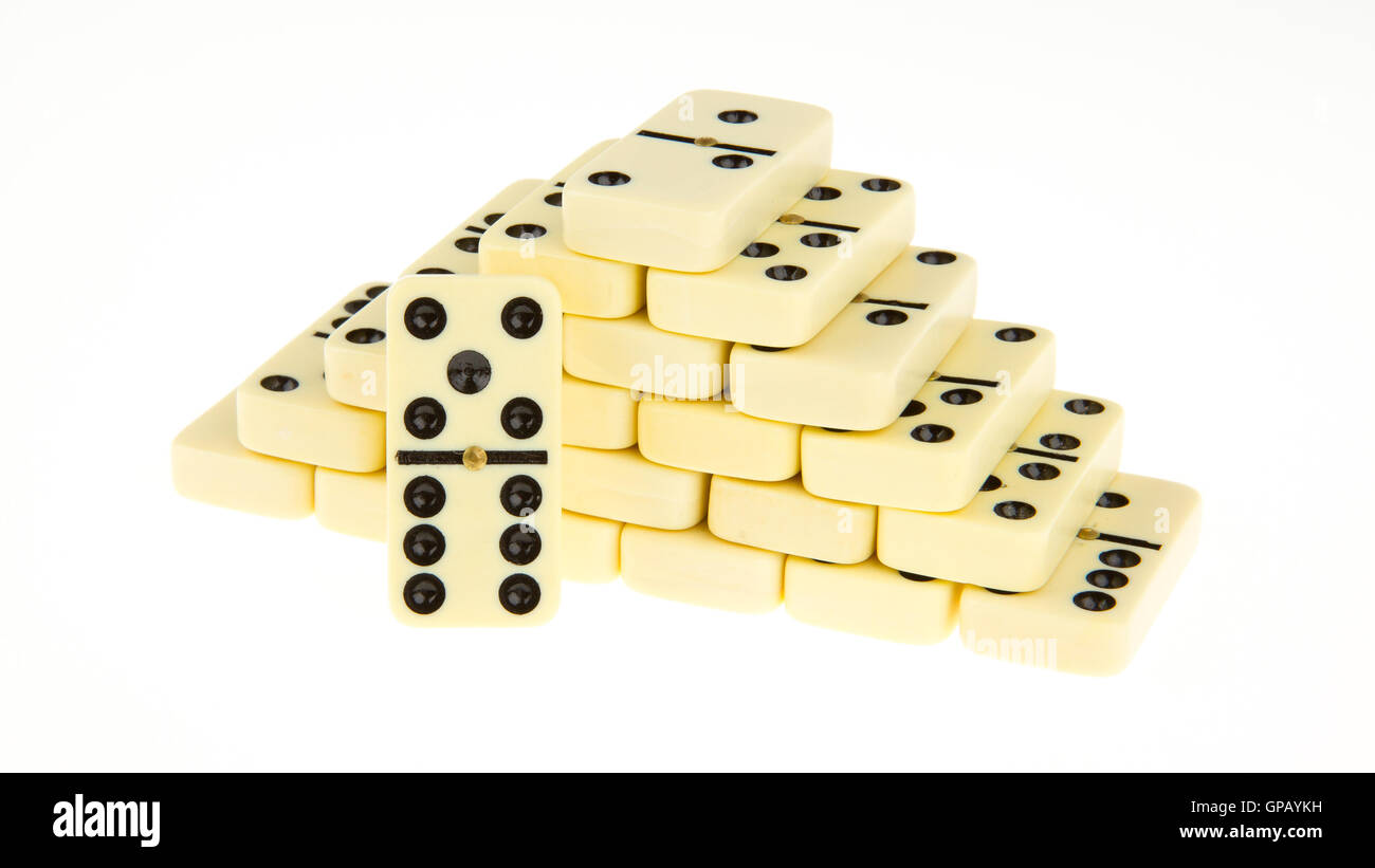 Stacks of dominoes Stock Photo - Alamy