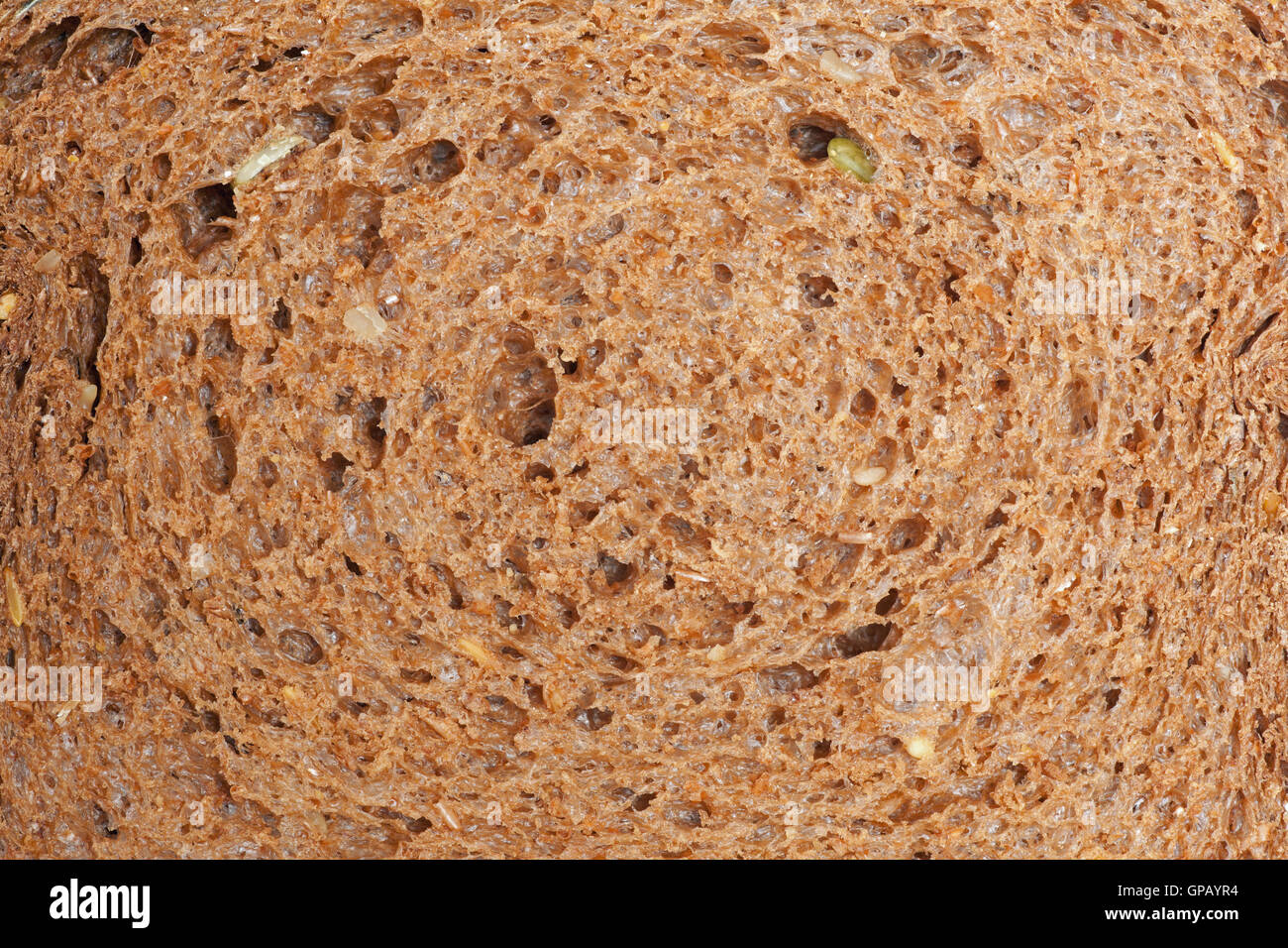 closeup of slice of brown bread Stock Photo - Alamy