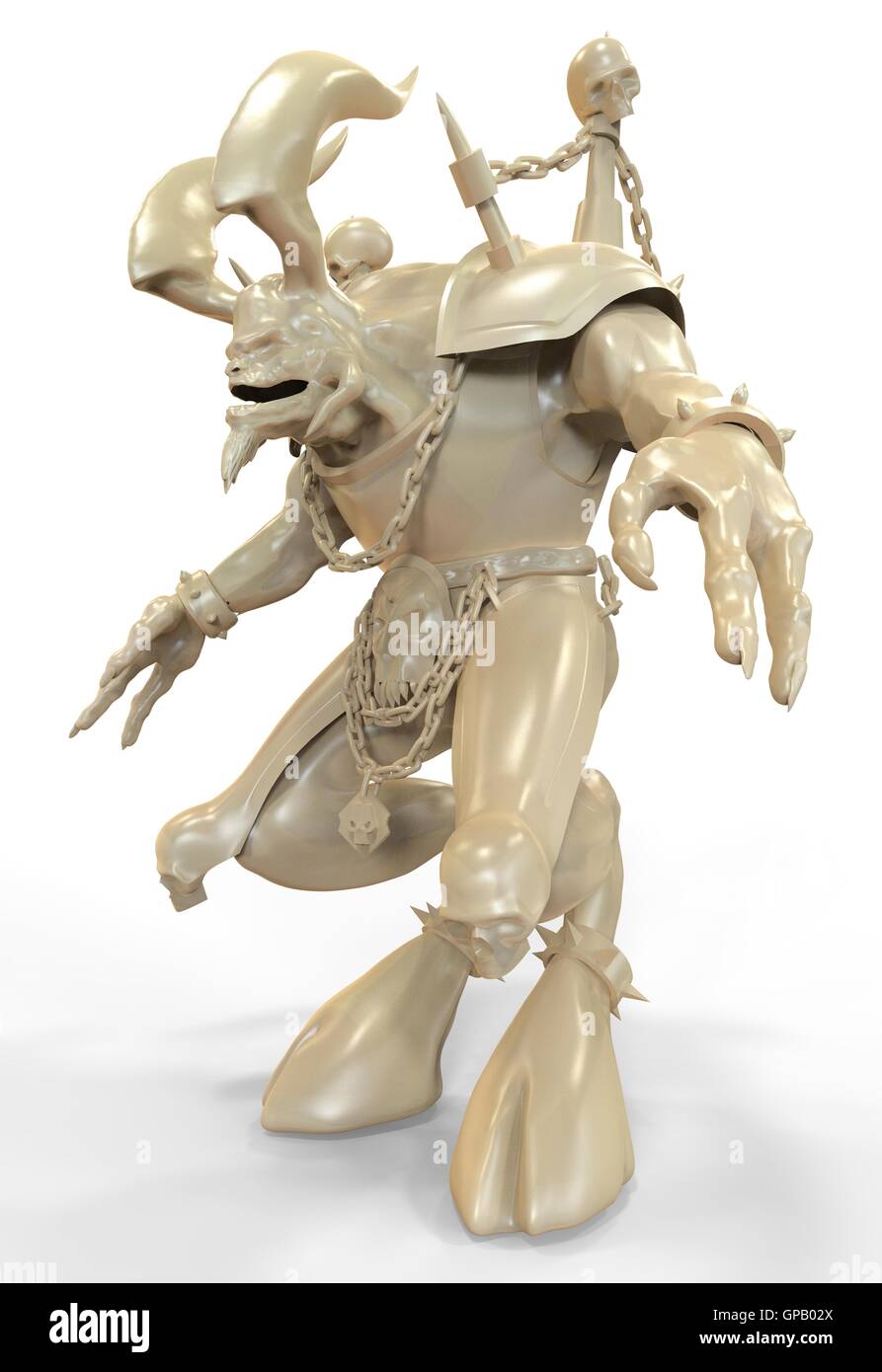 3D Illustration Demon Stone Stock Photo - Alamy