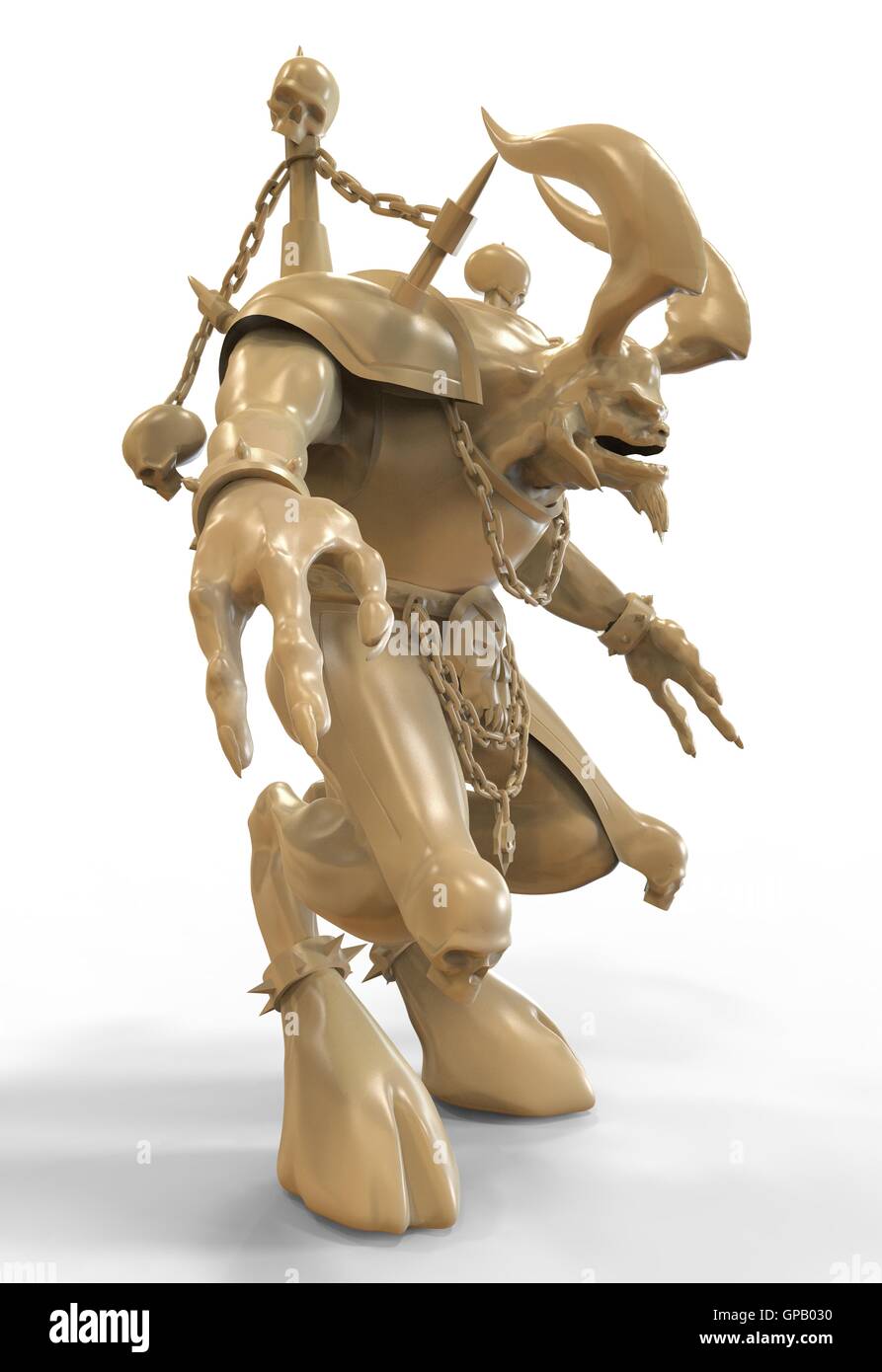 3D Illustration Demon Stone Stock Photo - Alamy