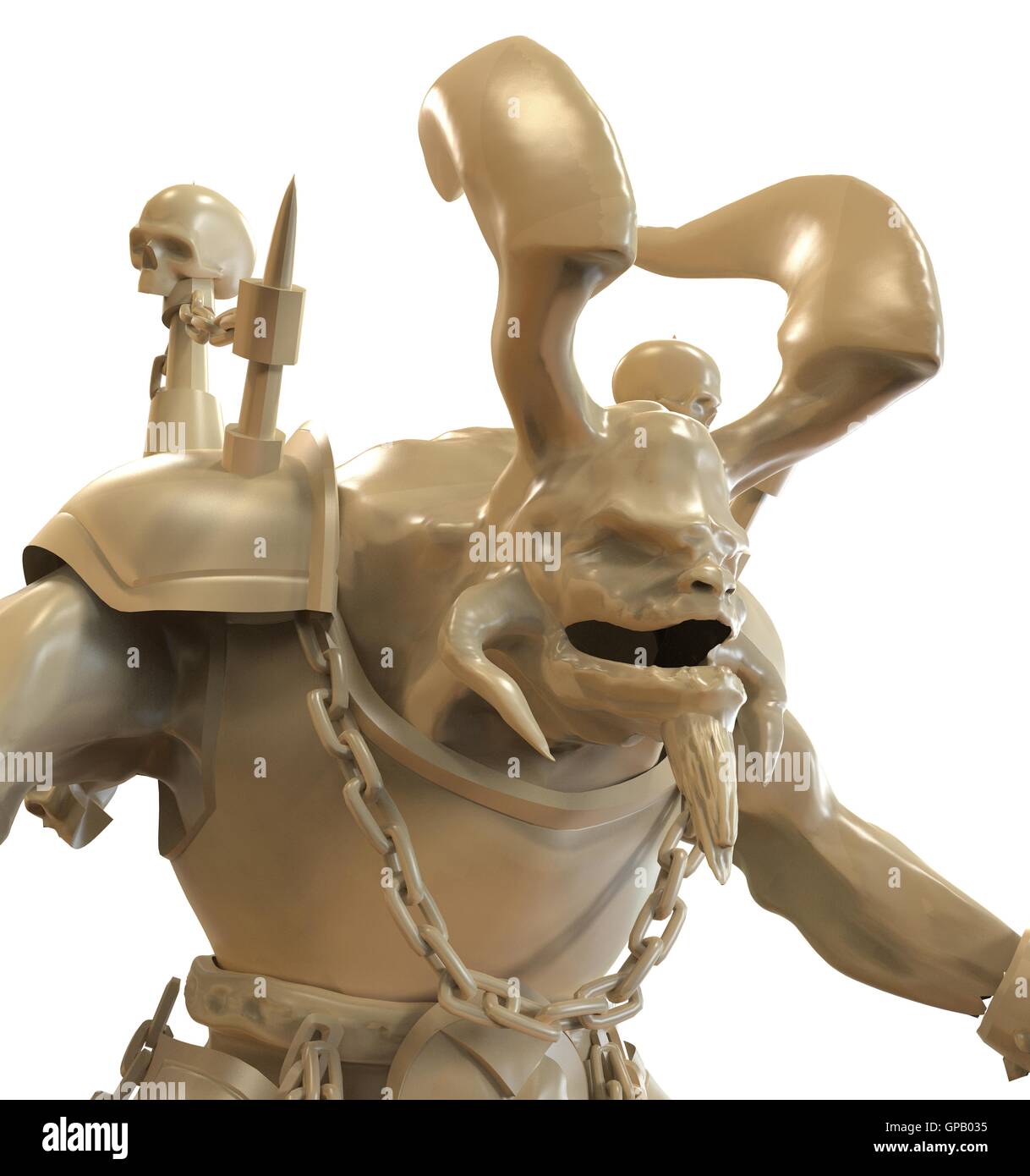 3D Illustration Demon Stone Stock Photo - Alamy