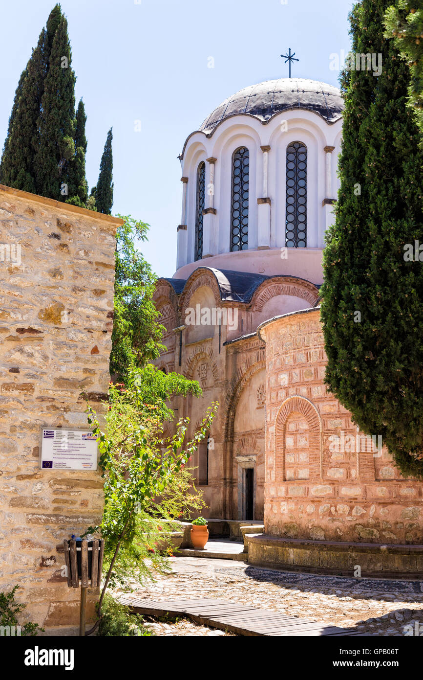 Exterior view of Nea Moni, New Monastery, is an 11th-century monastery ...