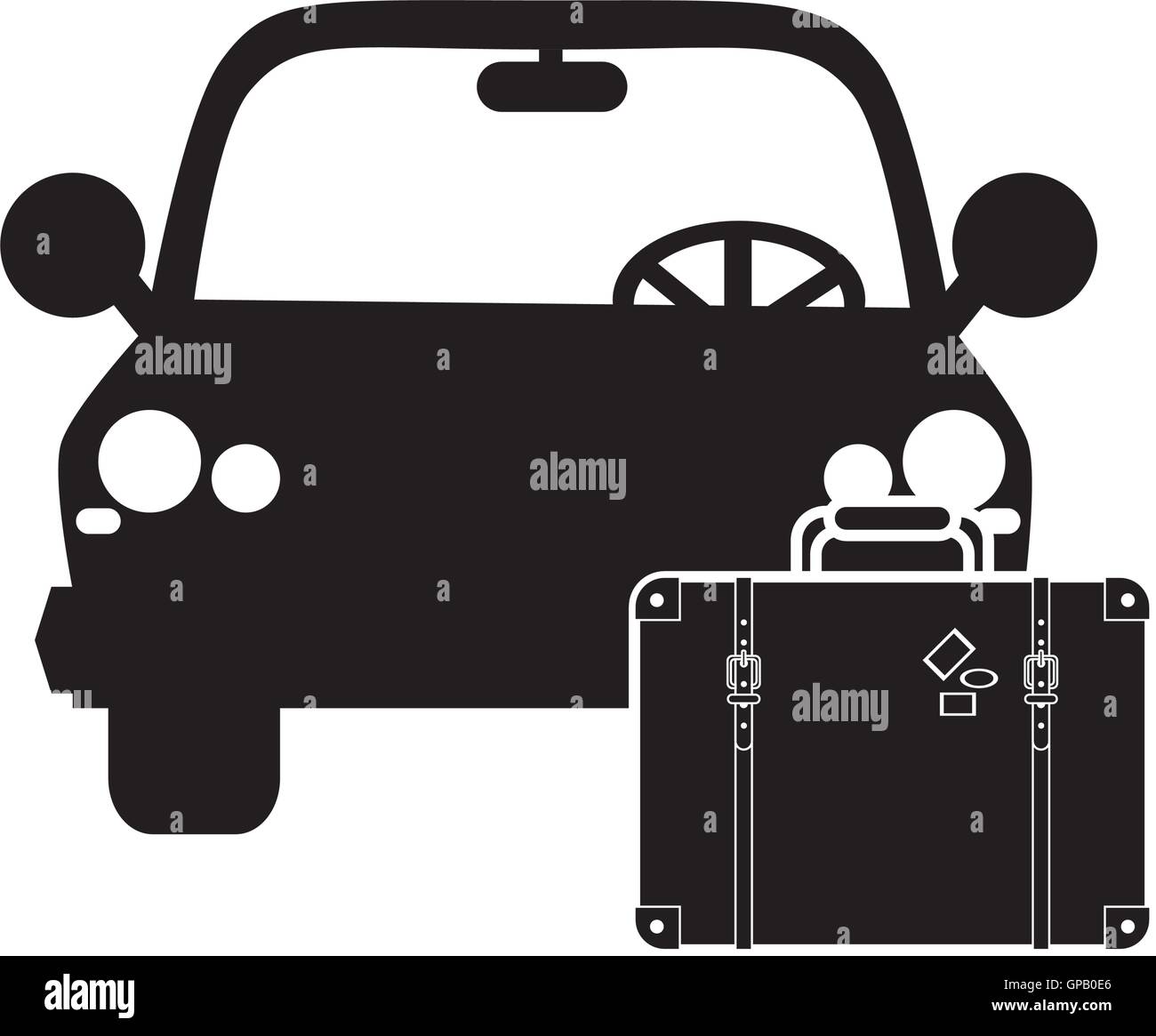 car and suitcase icon Stock Vector Image & Art - Alamy