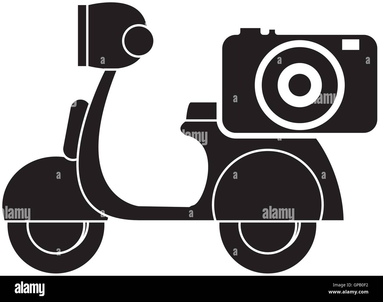 scooter and camera icon Stock Vector Image & Art - Alamy
