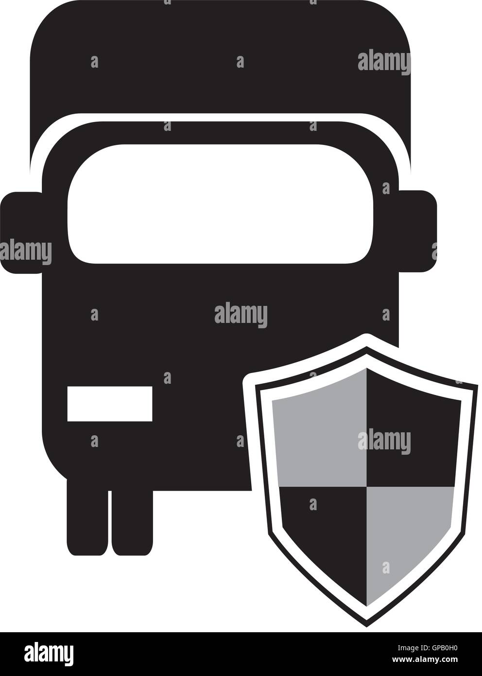 truck or van and shield icon Stock Vector Image & Art - Alamy